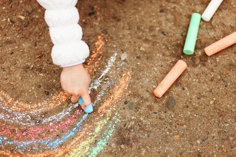 The chalk closeup. stock image. Image of summer, colorful - 70132753