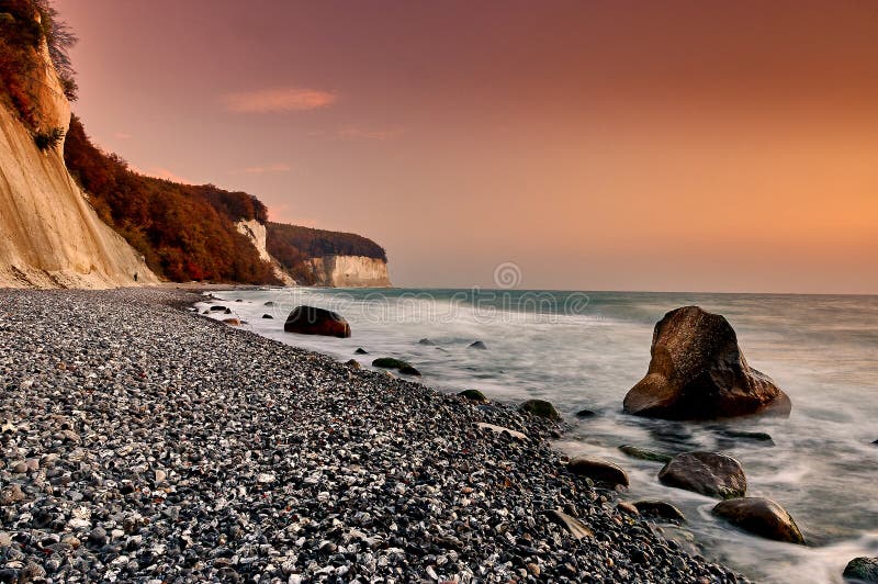 Chalk coast of Rugen stock image. Image of mountain - 214491011