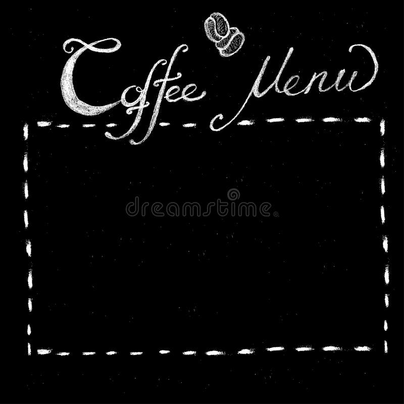 Chalk coffee menu template stock vector. Illustration of menu - 53246721