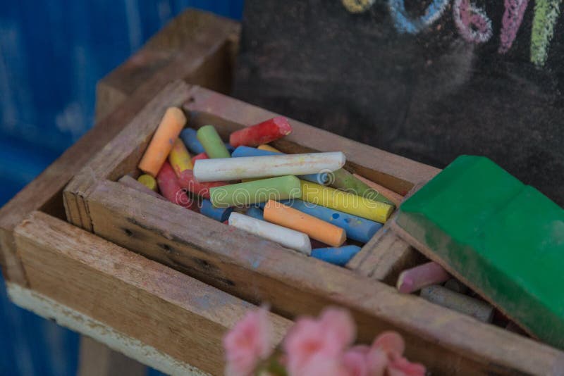 Chalk crayon color stock photo. Image of chalk, blackboard - 63781876