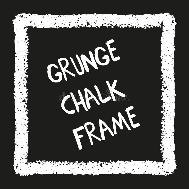 Chalk Crayon Square on Black Stock Vector - Illustration of painted ...