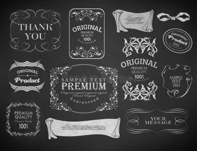 Chalk design stock vector. Illustration of certificate - 35488048