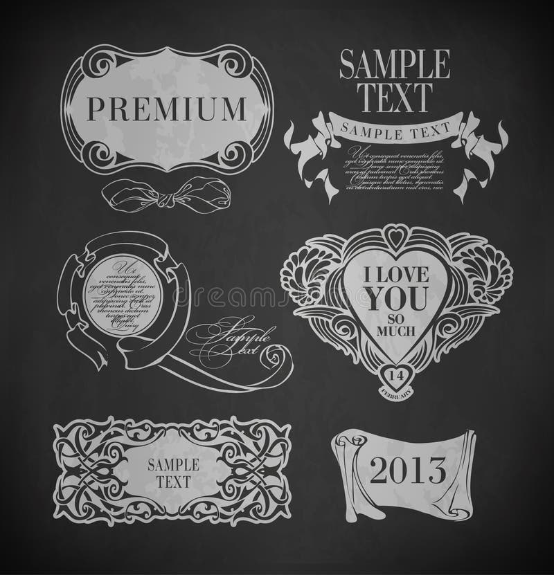 Chalk design stock vector. Illustration of antique, certificate - 36266686