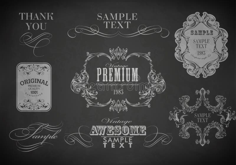 Chalk design stock vector. Illustration of antique, certificate - 36266686