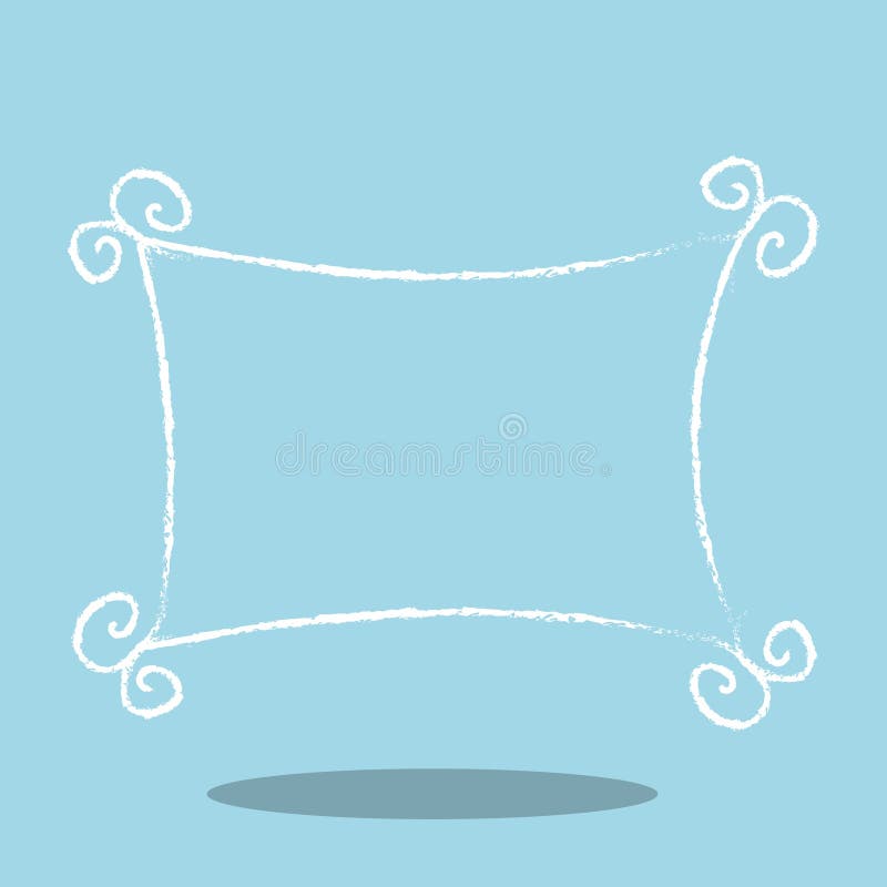 Chalk doodle frames 07 stock vector. Illustration of frames - 198984370
