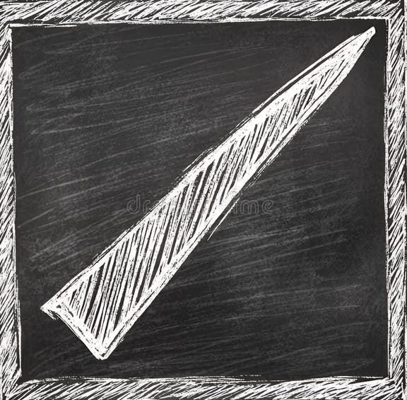 A Chalk Drawing of a Check Mark on a Blackboard with a Textured Frame ...