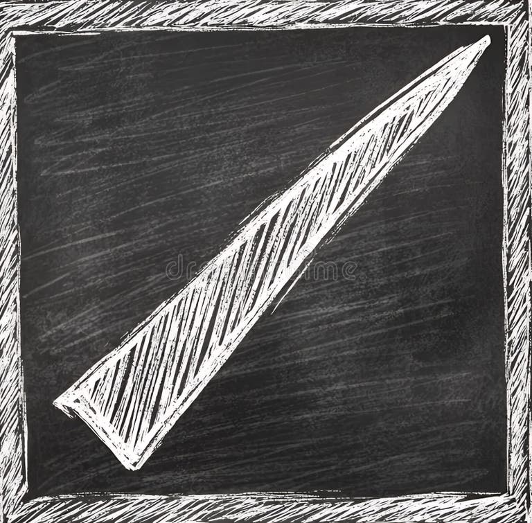 A Chalk Drawing of a Check Mark on a Blackboard with a Textured Frame ...