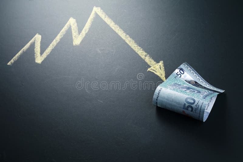 Inflation Concept Malaysian Ringgit Drop Stock Photo - Image of ...