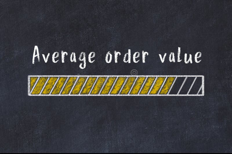 Chalk Drawing of Loading Progress Bar with Inscription Average Order ...