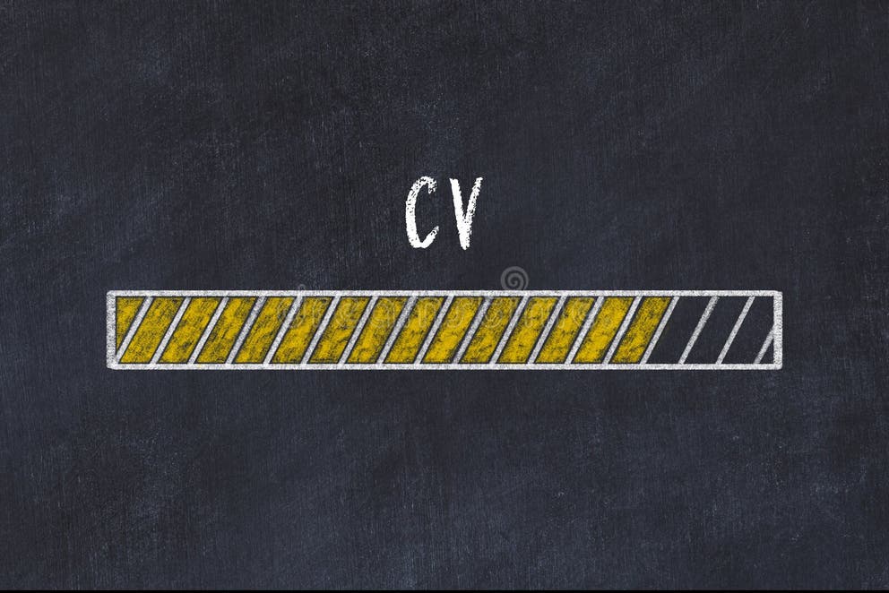 Chalk Drawing of Loading Progress Bar with Inscription Cv Stock ...