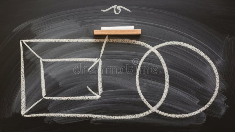 Chalk Drawing Representing the Concept of Thinking Outside the Box ...