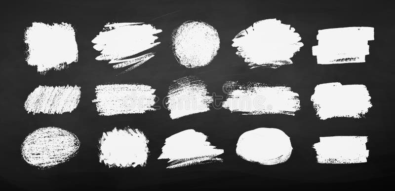 Chalk Drawn Banners Collection Stock Vector - Illustration of ...