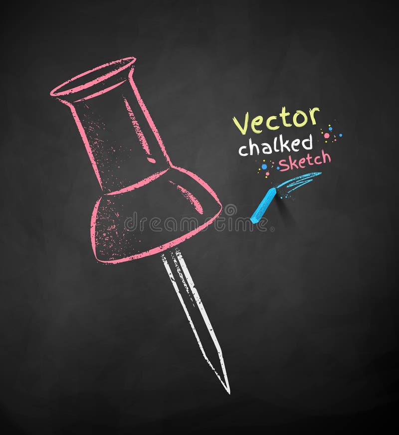 Chalkboard Drawing Push Pin Stock Photos - Free & Royalty-Free Stock ...