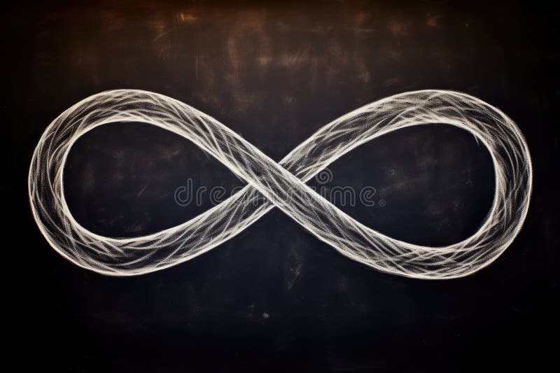 A Chalk-drawn Infinity Sign on a Blackboard Stock Photo - Image of ...