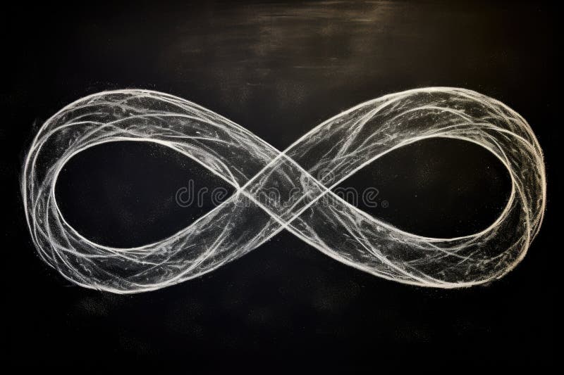 Chalk Drawn Infinity Symbol on a Blackboard Stock Photo - Image of ...