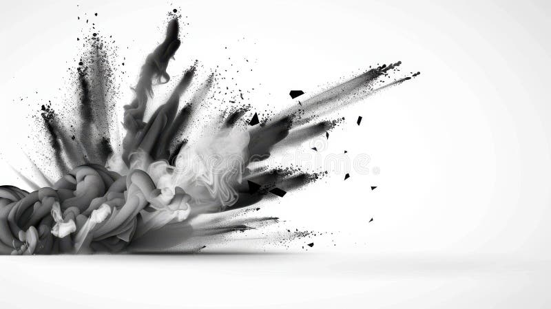 Chalk Dust Clouds Burst, Creating an Explosive Look with Sleek, Modern ...