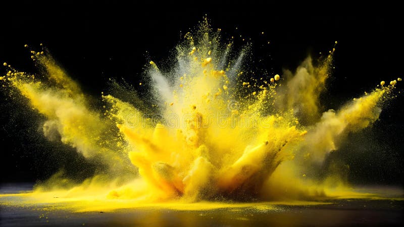 Chalk Dust Symphony: a Visual Feast of Yellow AI Generated Stock ...