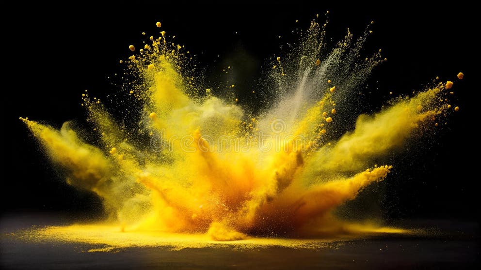 Chalk Dust Symphony: a Visual Feast of Yellow Generative AI Stock ...