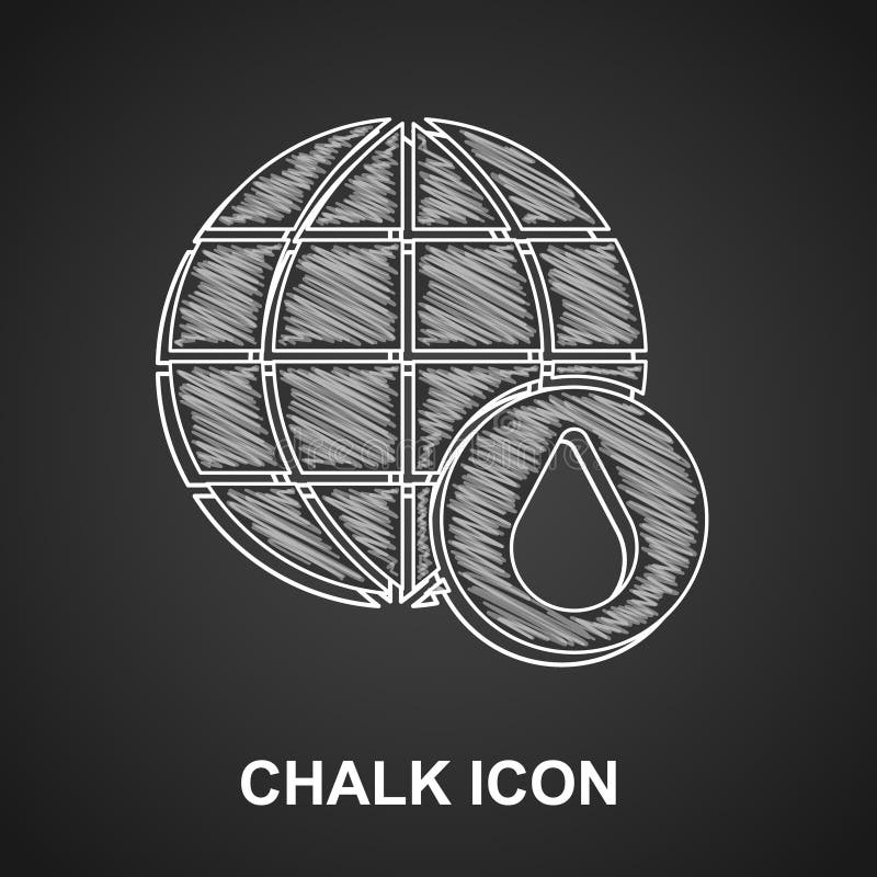 Chalk World Map Vector Illustration Isolated on White Stock Vector ...