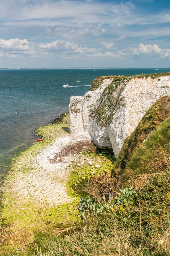 Chalk Formation Old Harry Rocks in Sunset in South England, Dors Stock ...