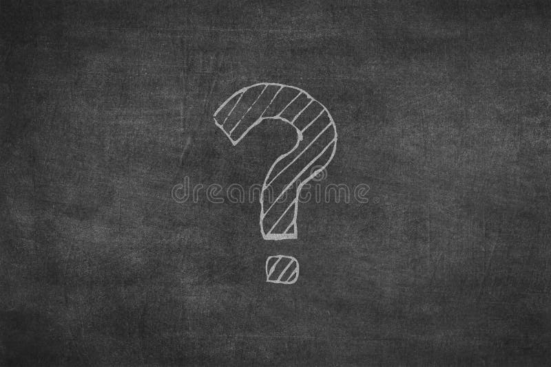 Chalk Hand Drawing As Question Mark Shape Stock Image - Image of shape ...