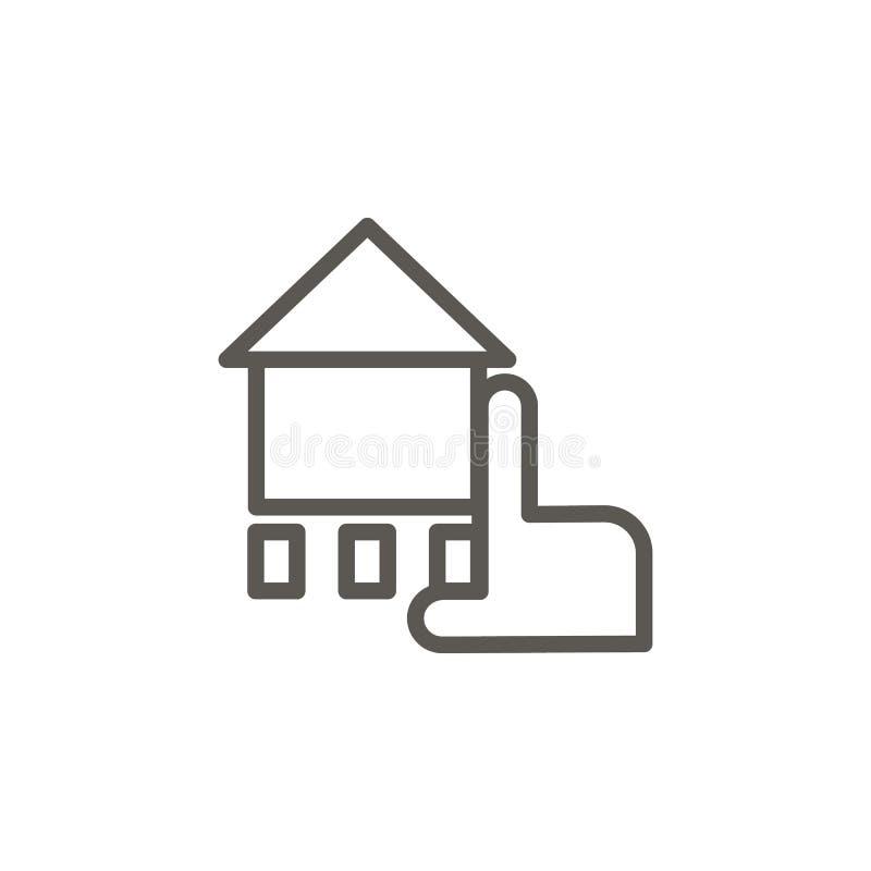 Chalk, Hand, House Vector Icon. Simple Element Illustration from UI ...