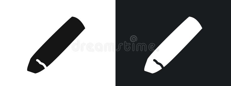 Chalk Icon Linear Graphics Set Vector in Black Stock Vector ...