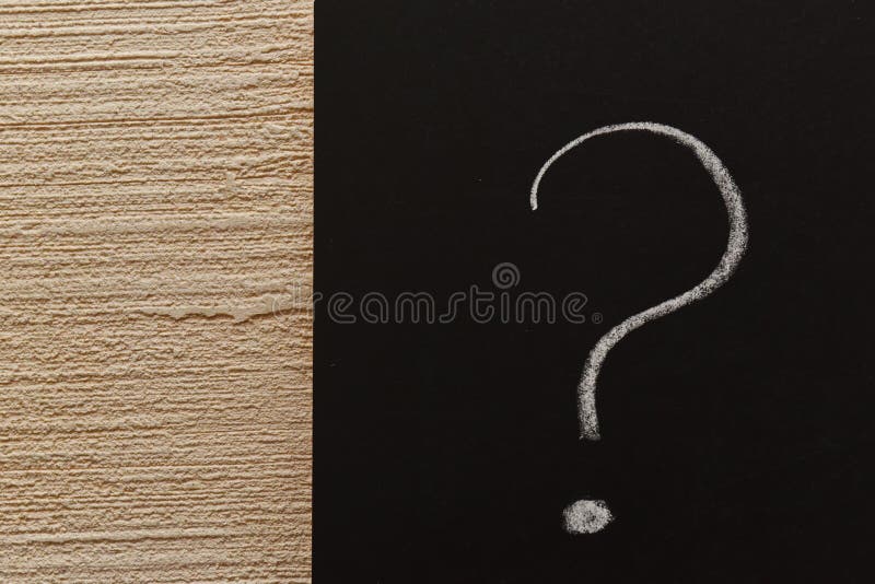 Chalk Image on the Board of One Question Mark in White Stock Photo ...