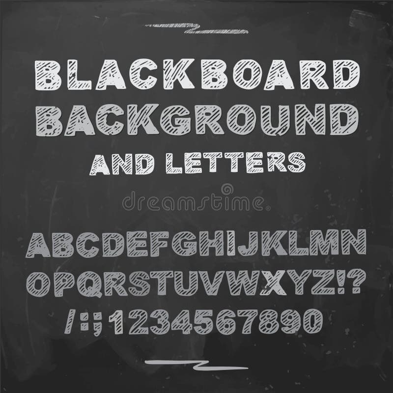 Chalk Letters on Blackboard Stock Vector - Illustration of design ...