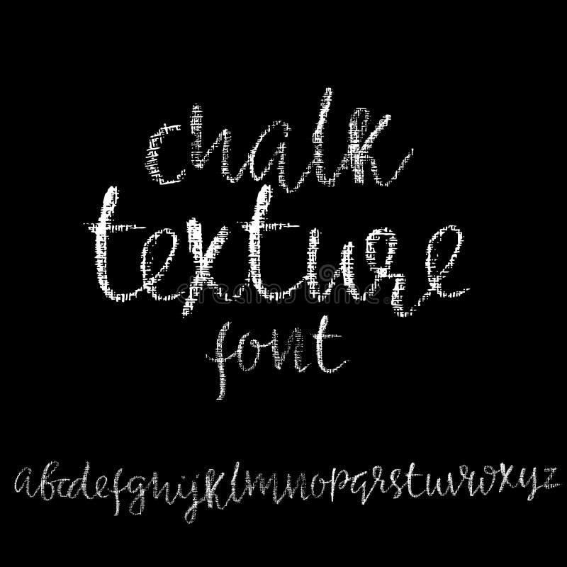Chalk Lower Case Font. Grunge Script on Chalkboard. Vector Calligraphy ...