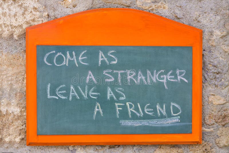 Chalk message stock image. Image of friend, board, stranger - 31498677