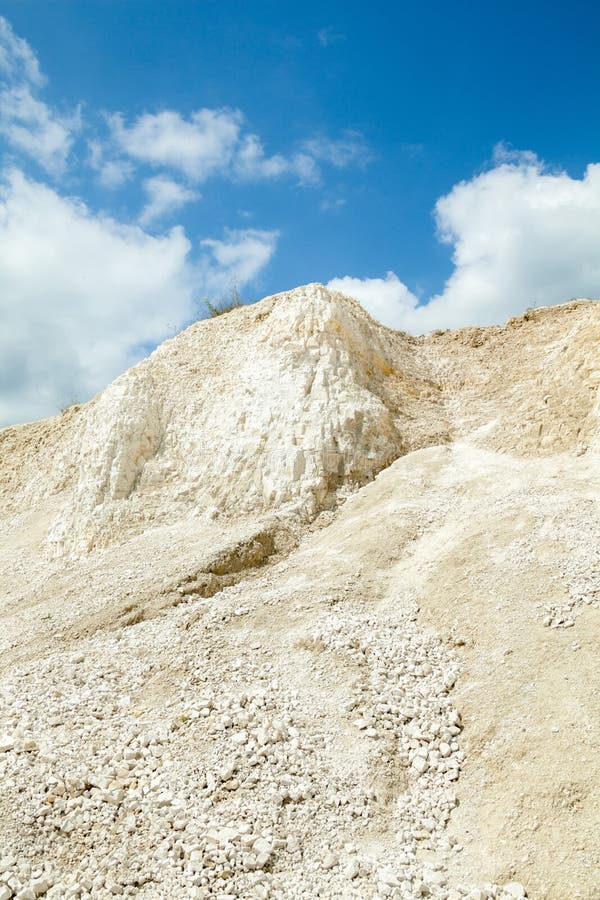 Chalk mining. Chalk hills stock image. Image of mineral - 149384665
