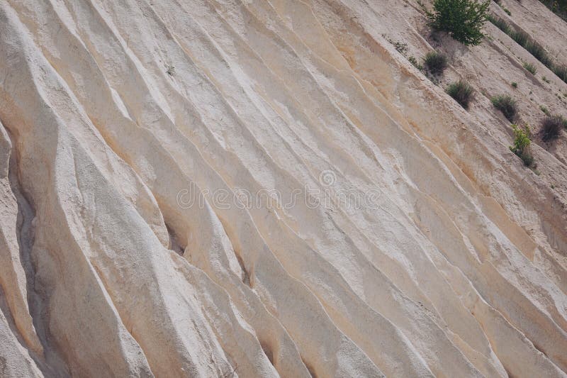 Chalk Mining. Limestone Quarry. Open-cast Mining. Chalk Surface. Stock ...