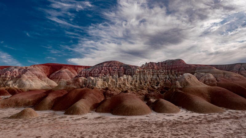 Chalk Mountains. Mountains of Clay and Sand. Stock Image - Image of ...