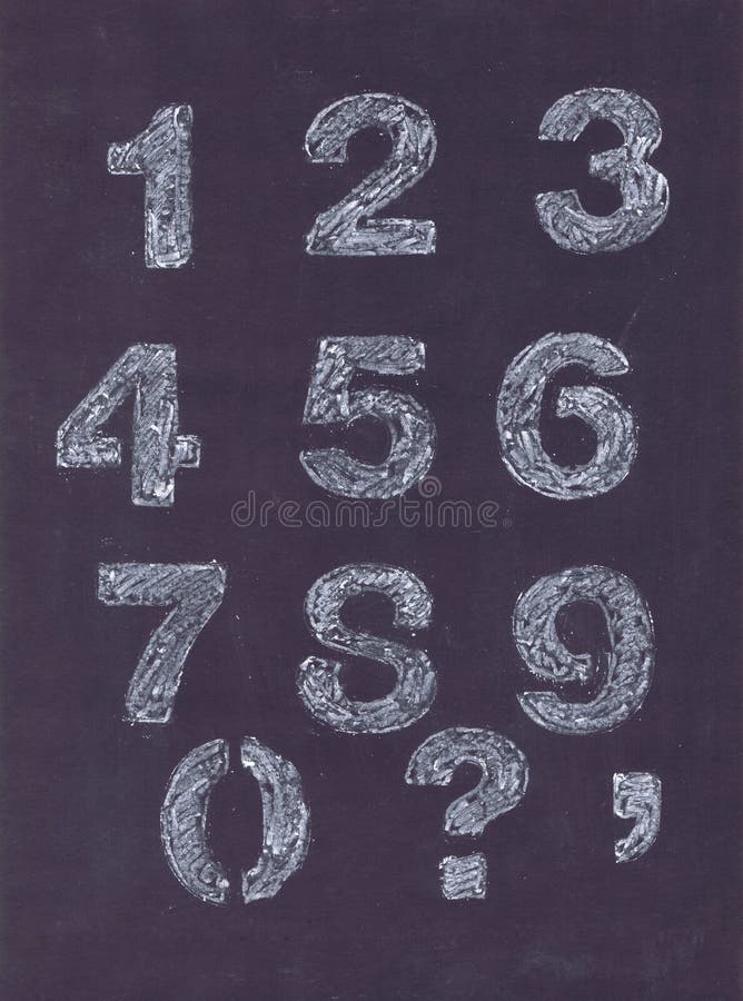 Chalk numbers stock photo. Image of learn, numbers, communication ...