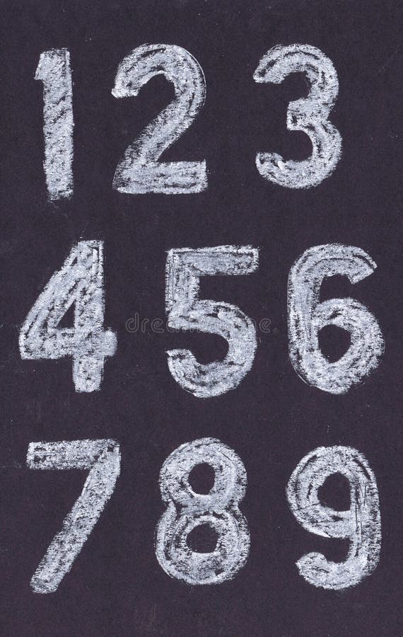 Chalk numbers stock image. Image of chalkboard, teacher - 49525575