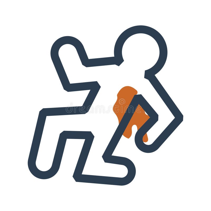 Chalk Outline. Vector Illustration Decorative Design Stock Vector ...