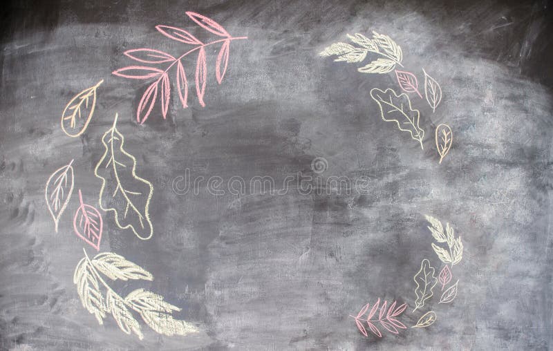 Chalk pattern on board stock photo. Image of autumn, black - 76032982