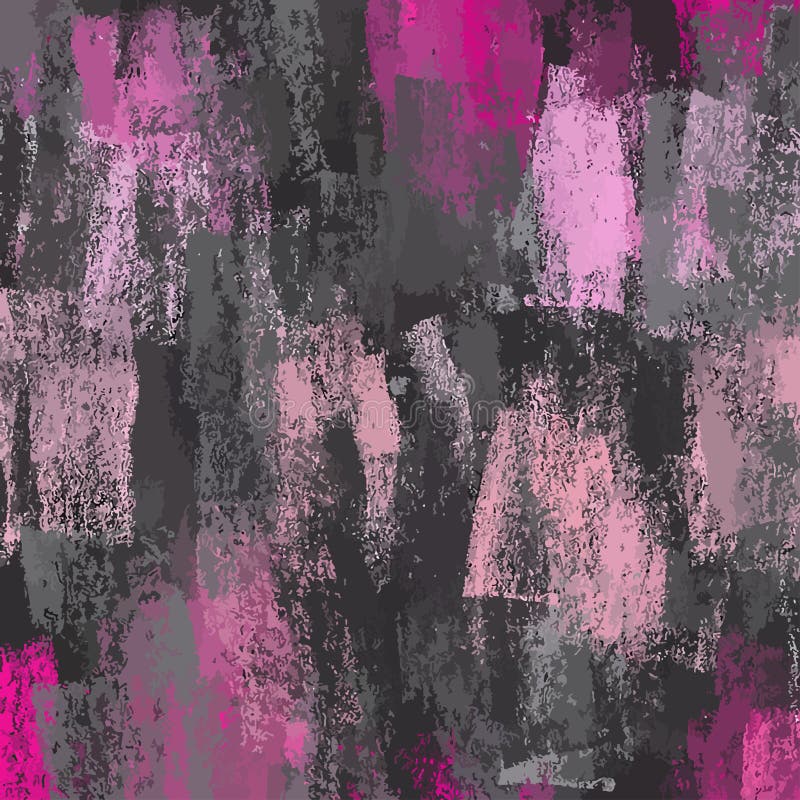 Pink Chalk Brush Strokes Background. Stock Illustration - Illustration ...