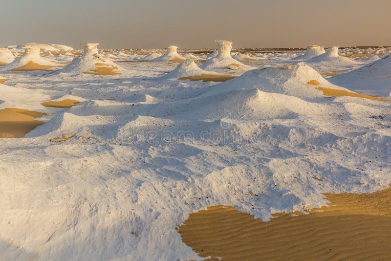 Chalk Rock Formations in the White Desert, Egy Stock Image - Image of ...