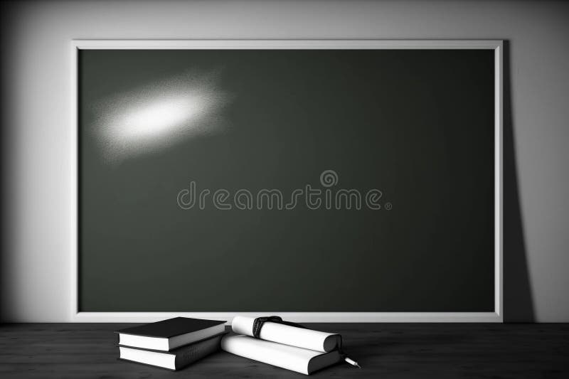 Chalk Rubbed Out on Blackboard Empty Space for Text Stock Illustration ...