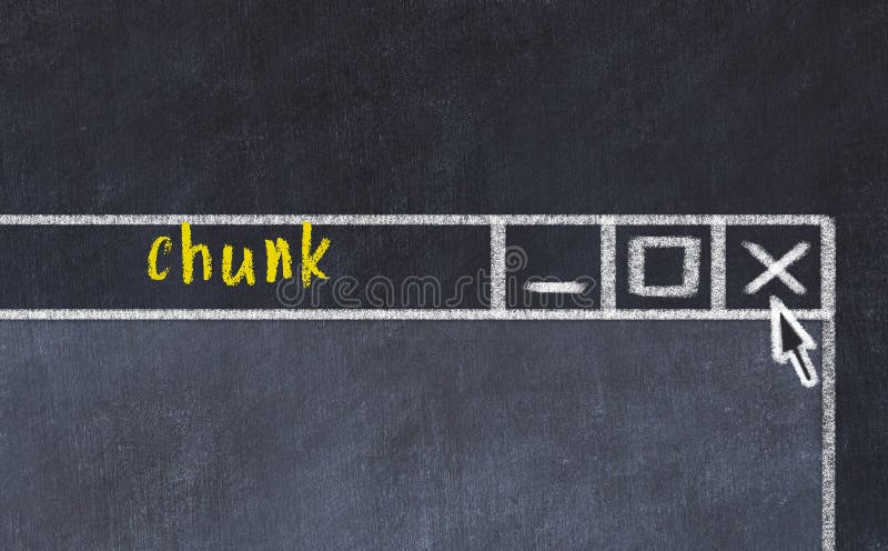 Concept of Dealing with Problem. Chalk Drawing of Closing Browser ...