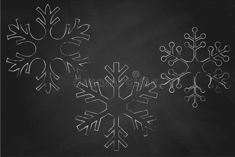 Chalk Snowflakes stock vector. Illustration of chalk - 47711356
