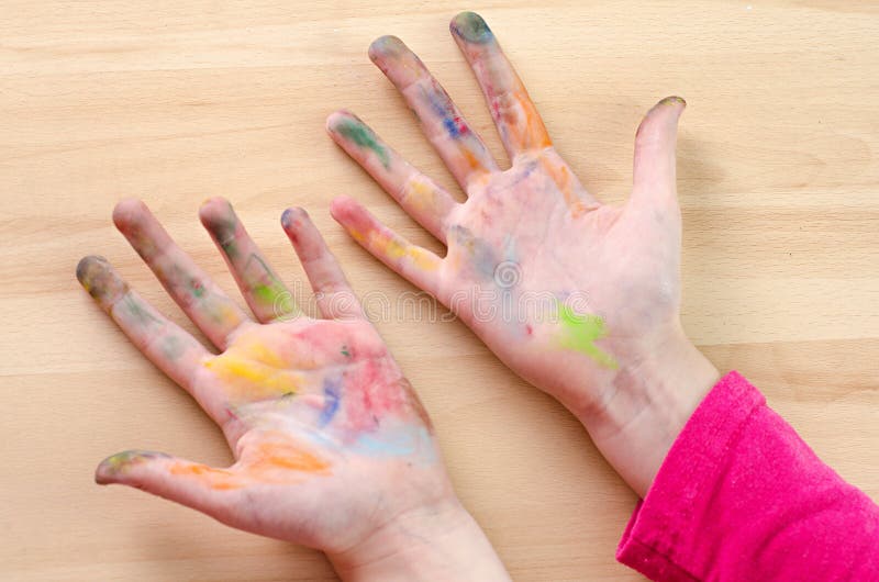 Chalk stained hands stock photo. Image of education, green - 77630042