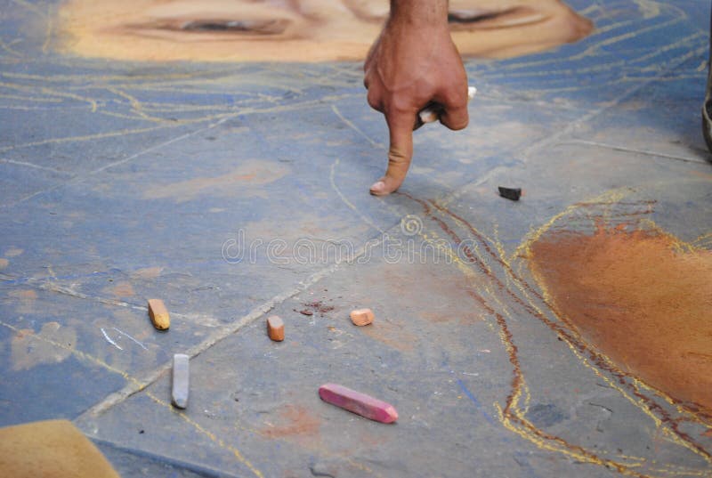 Chalk stock photo. Image of crayon, artistic, outdoors - 51878874