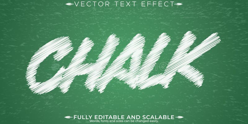 Chalk Text Effect, Editable Blackboard and Child Text Style Stock ...