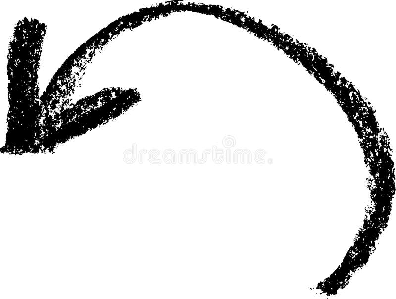 Chalk Texture Round Arrow Sign Stock Vector - Illustration of pointer ...