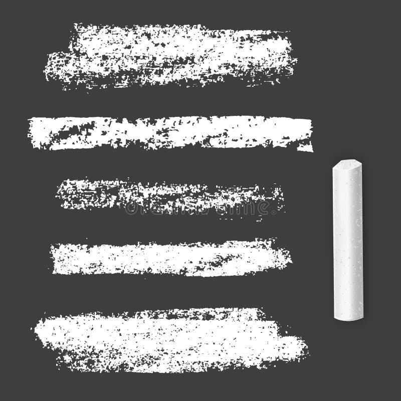 Chalk Texture Stripes Design Elements, Scribble Hand Drawn in Chalk on ...