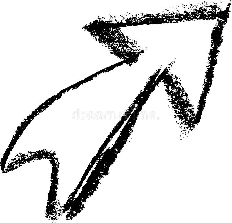 Chalk Texture Up Arrow Sign Stock Vector - Illustration of element ...