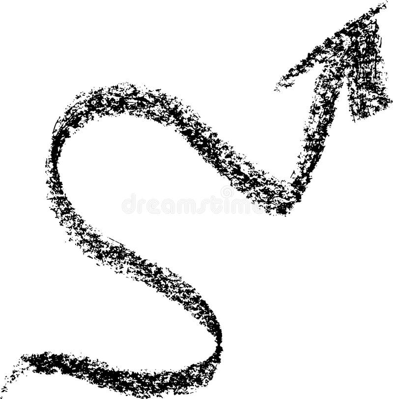 Chalk Texture Arrow Sign Set Stock Vector - Illustration of sketch ...